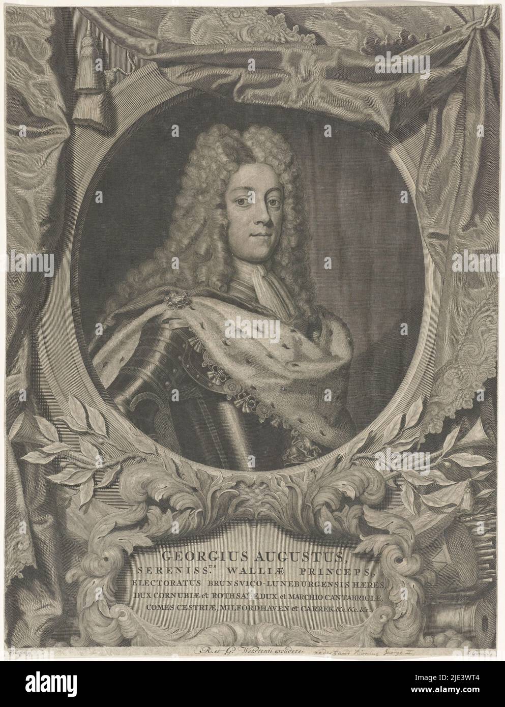 Portrait of George II of England as Prince of Wales, Pieter van Gunst ...