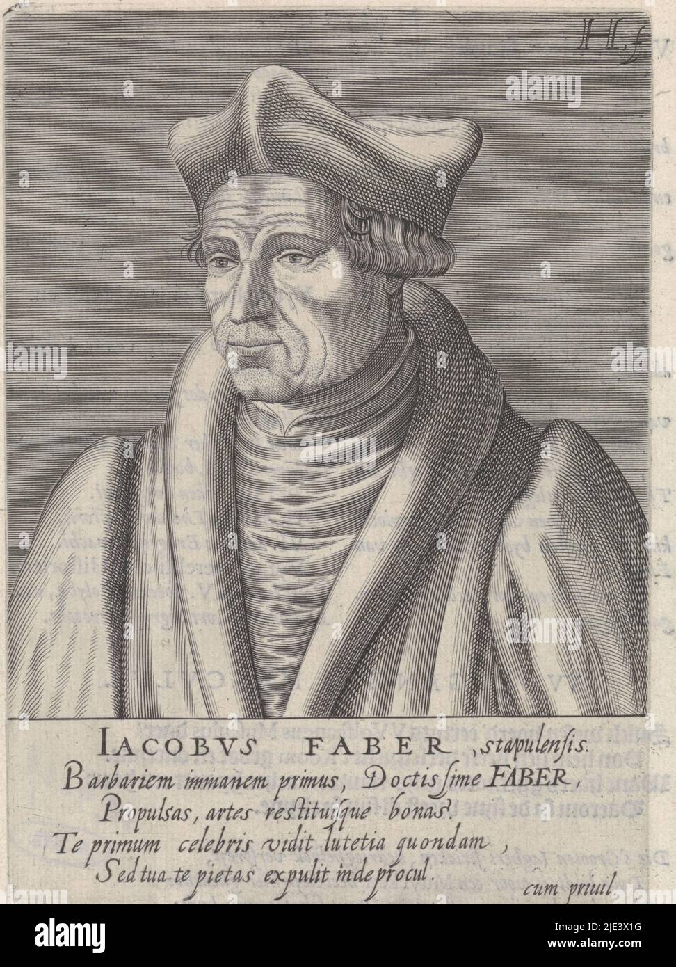 Portrait of Jacques Lefèvre d'Étaples, Hendrick Hondius (I), 1599, Bust ...