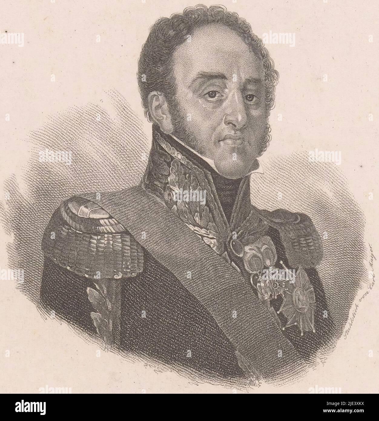 Portrait of Louis-Gabriel Suchet, Carl Mayer, 1808 - 1868, print maker ...