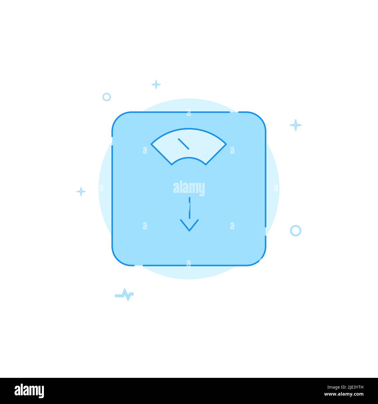Floor scales, weight loss vector icon. Flat illustration. Filled line ...