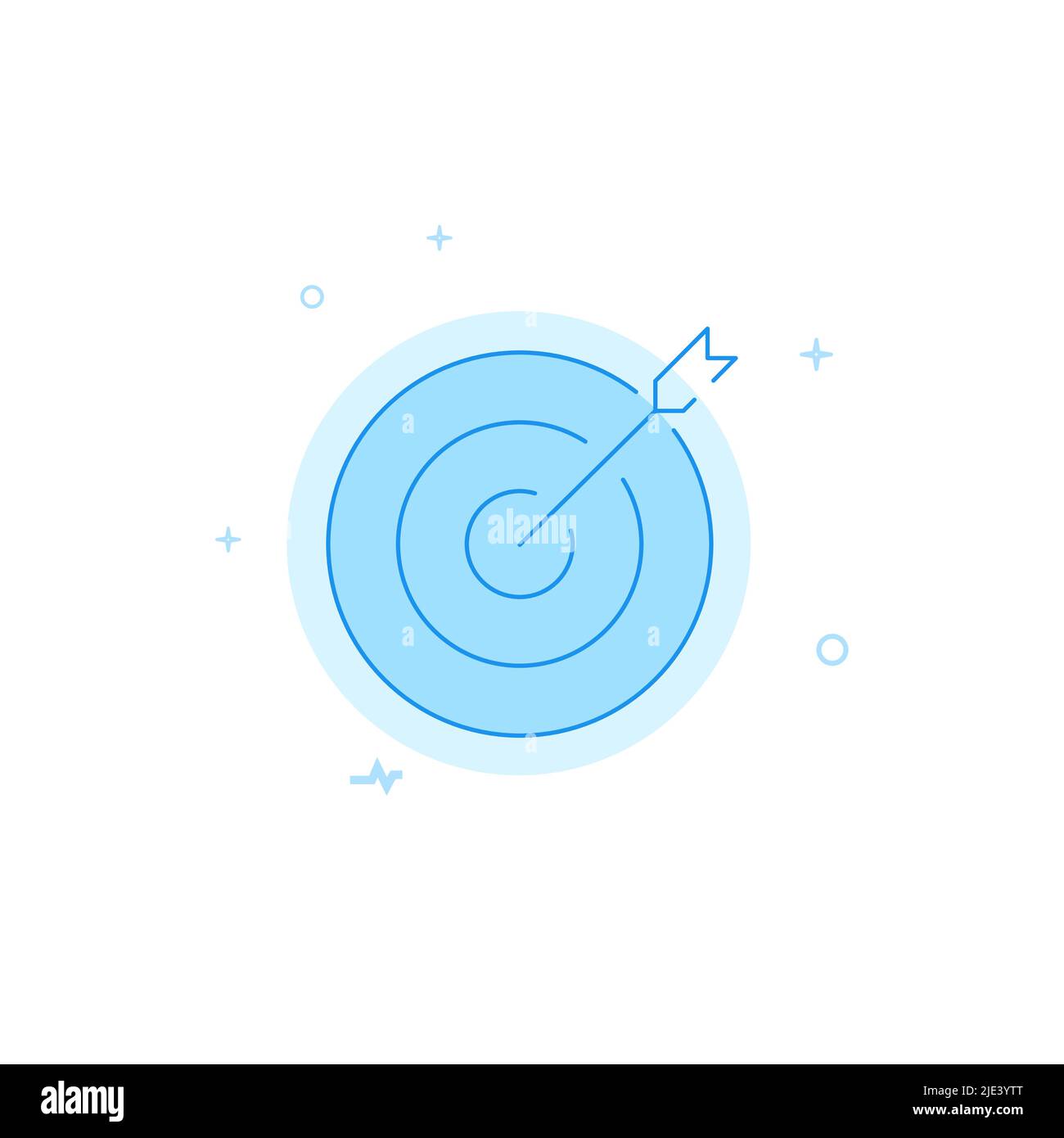 Target, goal achievement vector icon. Flat illustration. Filled line ...