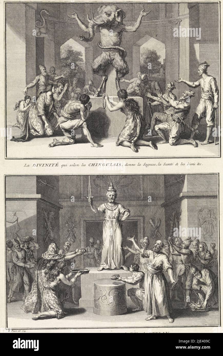 Veneration of Ganesha and King Ravana, Bernard Picart (workshop of ...