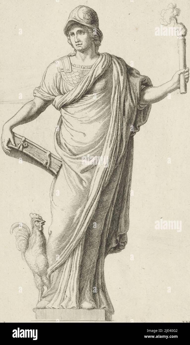 Statue of Vigilantia (Vigilance) on the rear façade of the Stadhuis on ...