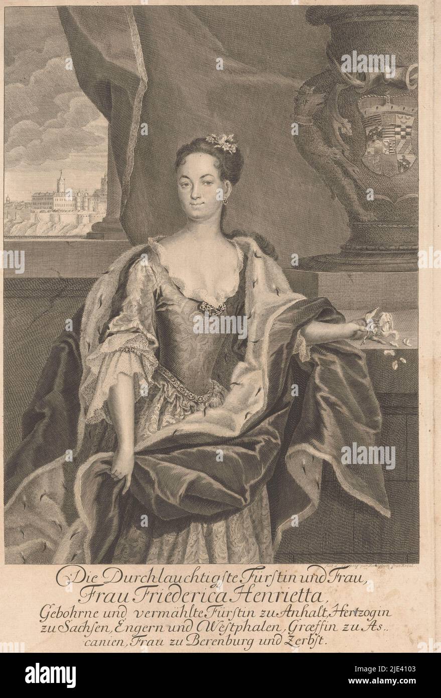 Frederica Henriette of Anhalt, Martin Bernigeroth, 1721 - 1723, In the ...