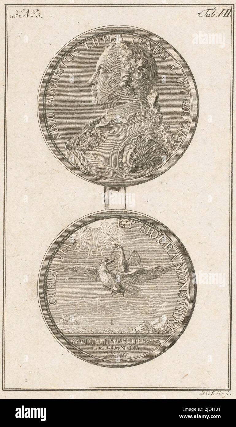 Coin with the portrait of Simon August of Lippe, Matthias Gottfried ...