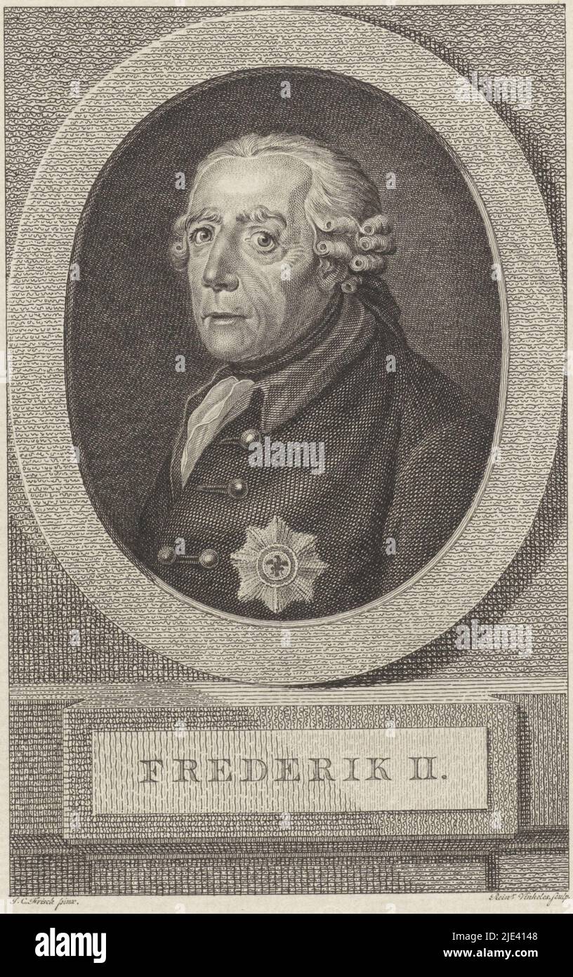 Portrait of Frederick II the Great, King of Prussia, Reinier Vinkeles ...