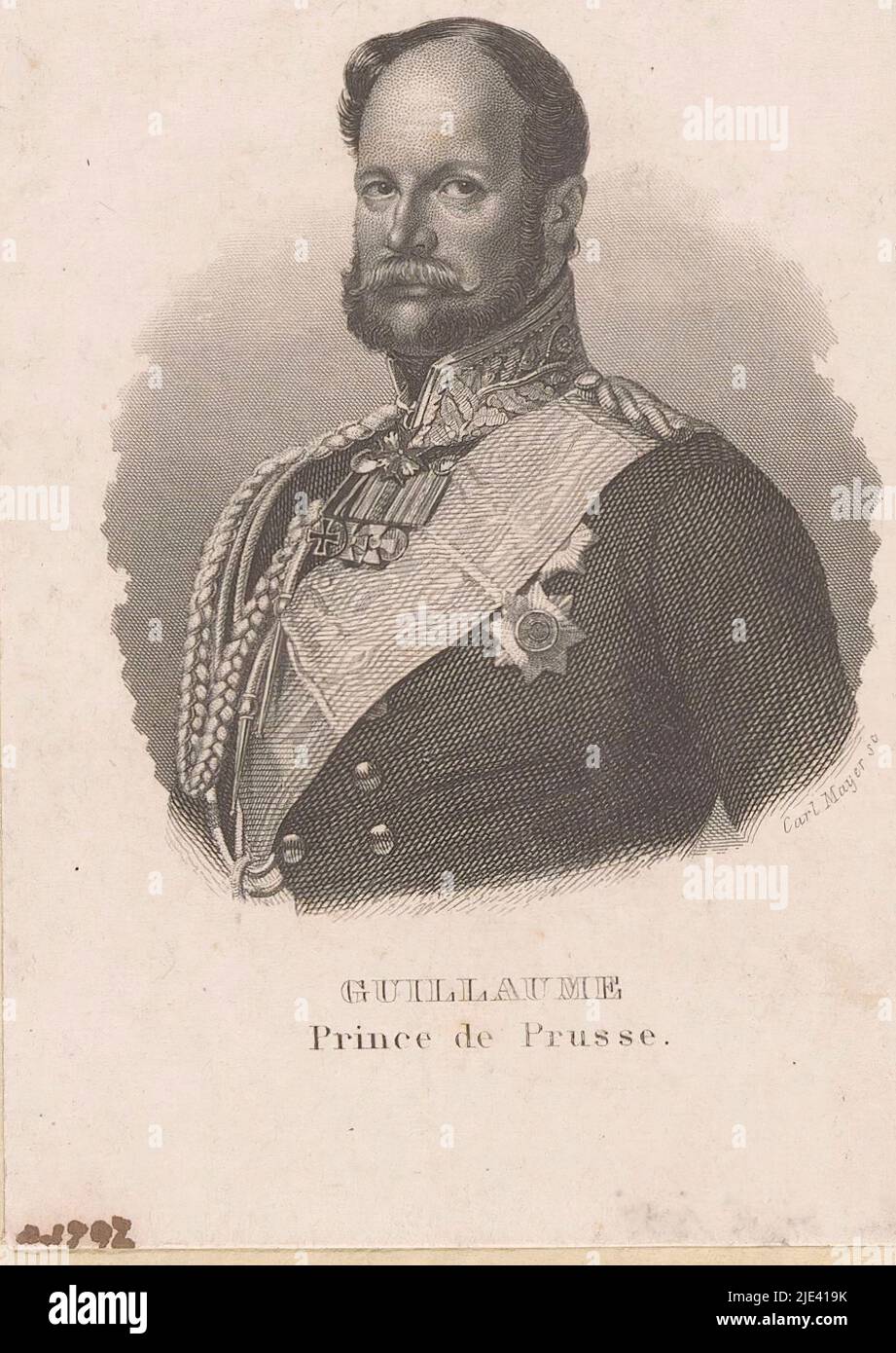 Portrait of Kaiser Wilhelm I of Germany as Prince of Prussia, Carl ...