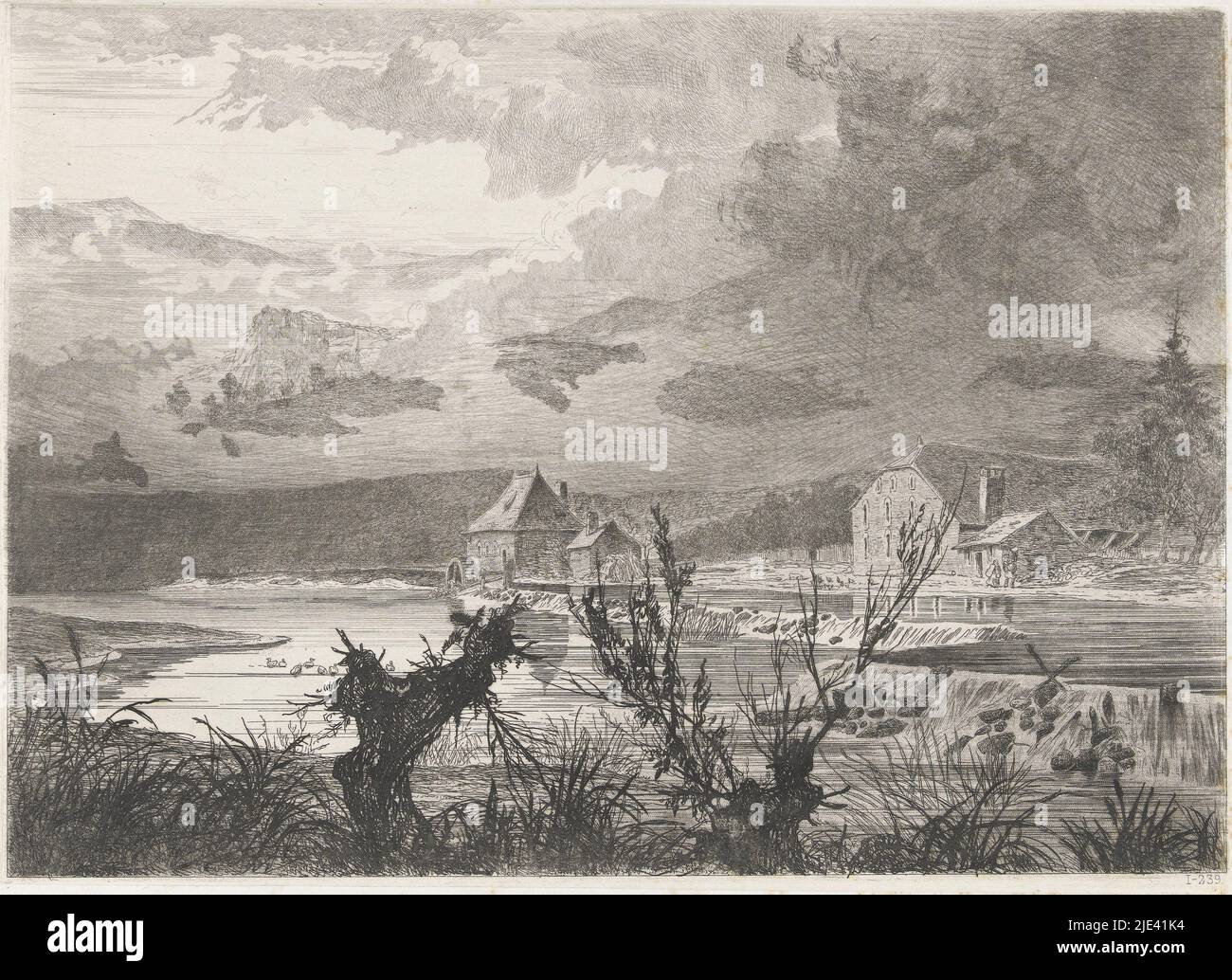 Mill and farmhouse on the Semoy River, Martinus Antonius Kuytenbrouwer ...