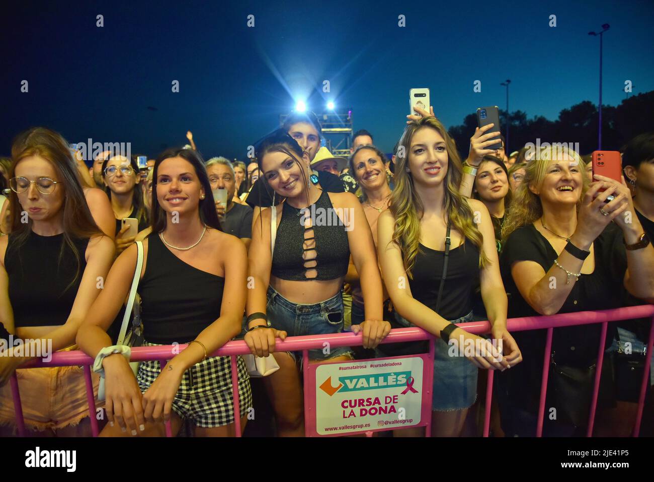 Calafell, Spain. 24th June, 2022. Fans of the Spanish singer Melendi ...