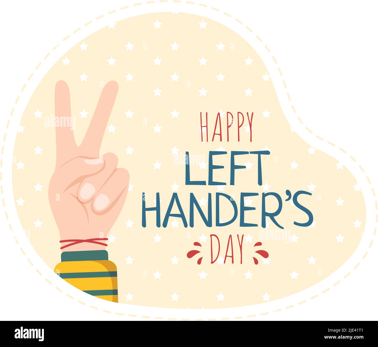International Left Handers Day Celebration with her Left Hand Raised on ...