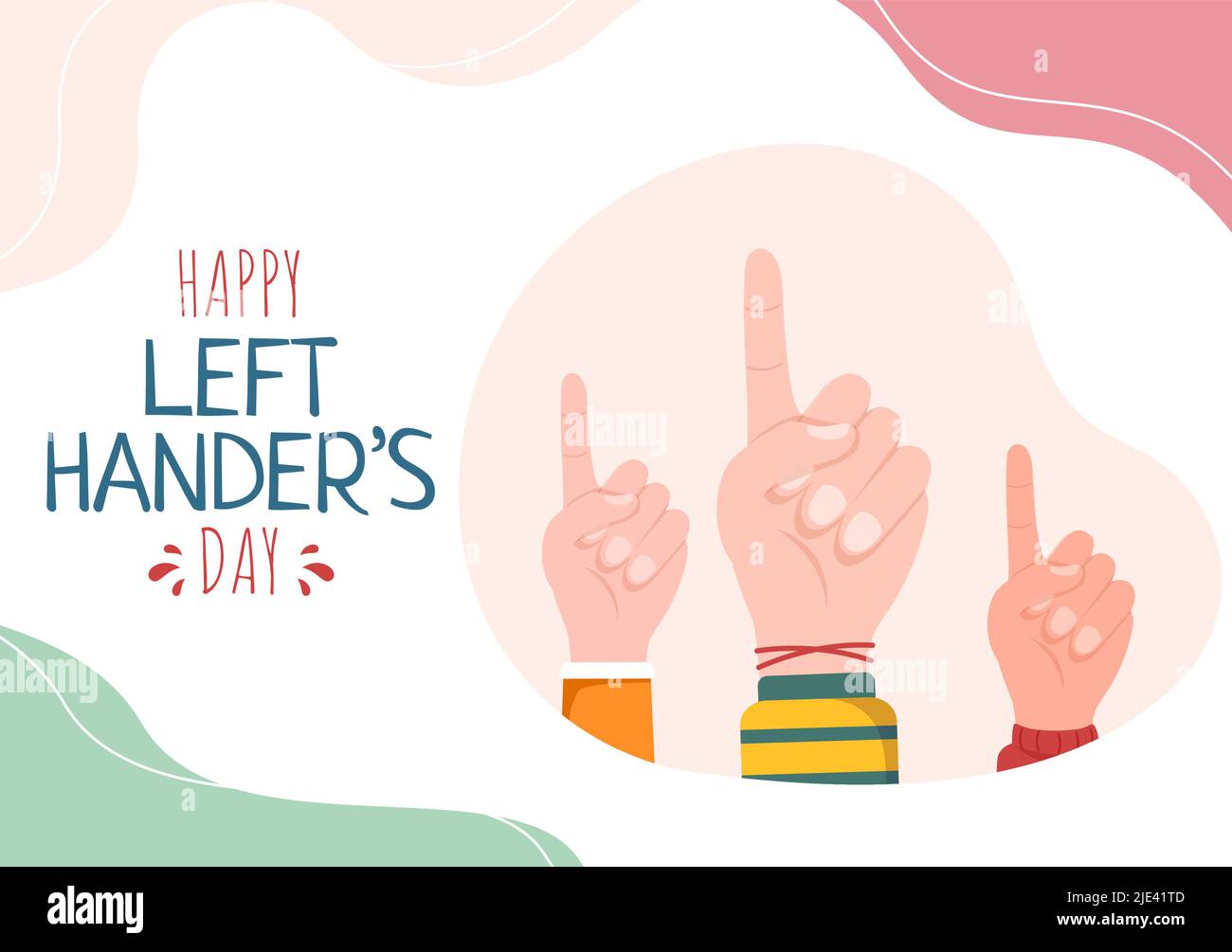 International Left Handers Day Celebration with her Left Hand Raised on ...