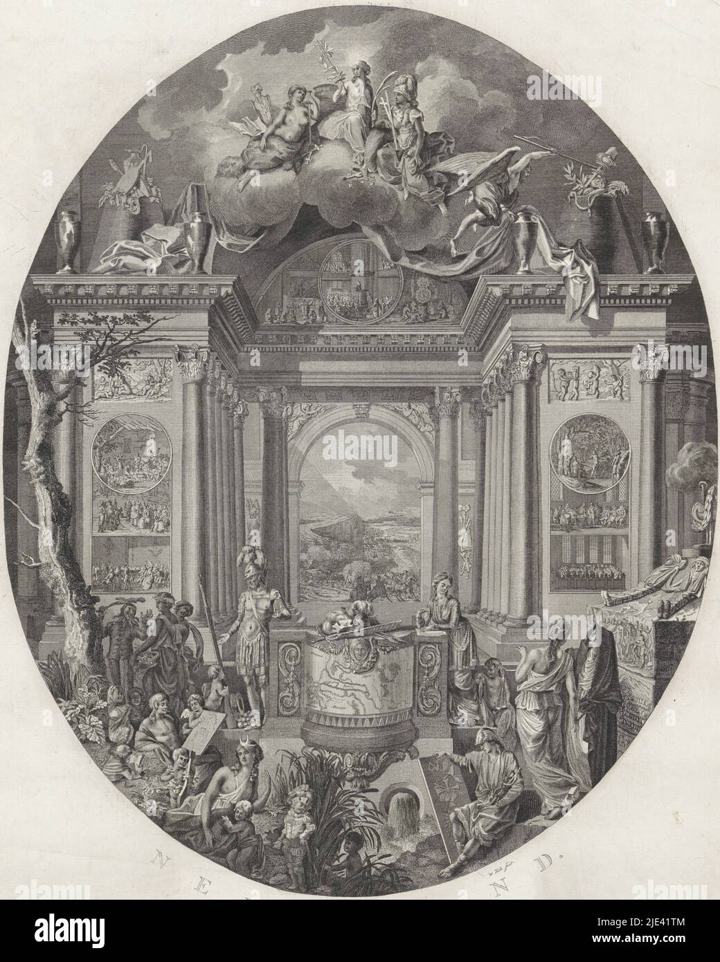 Allegory of the earliest history of the Netherlands, Willem Kok, 1790 ...