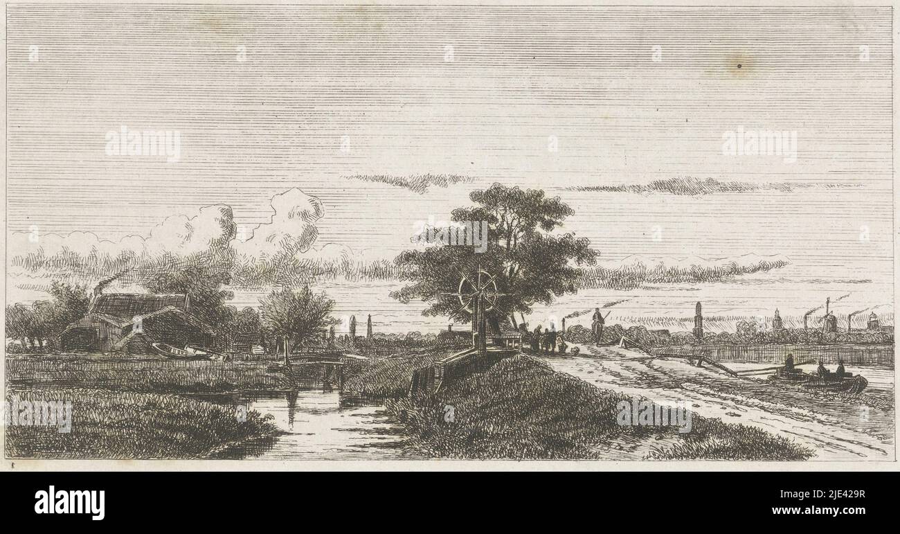 Landscape with ditches, Jan van Lokhorst, 1858, Landscape with ditches ...