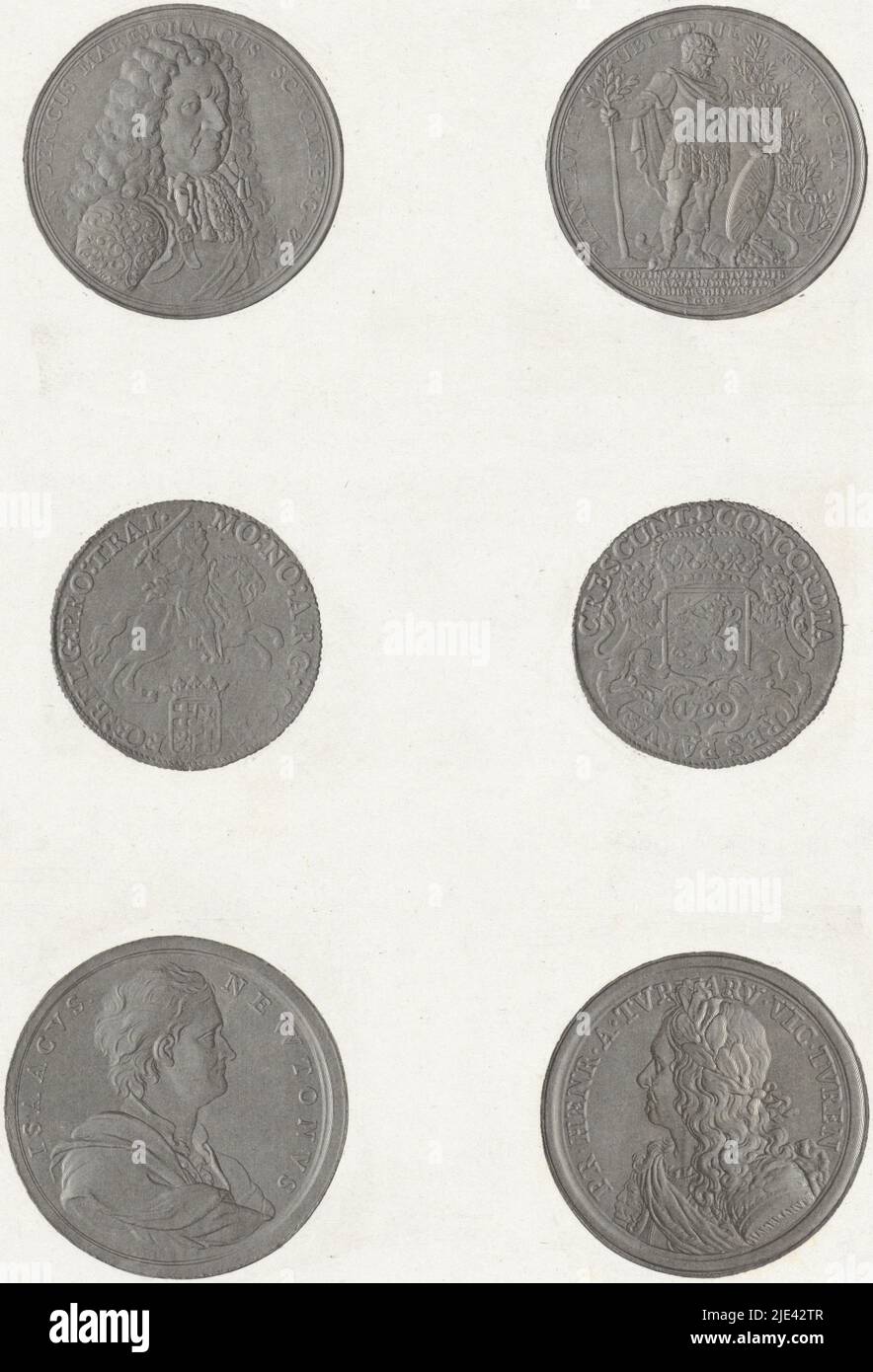 Coins and tokens, Jan Dam Steuerwald, 1822 - 1863, Various coins and ...