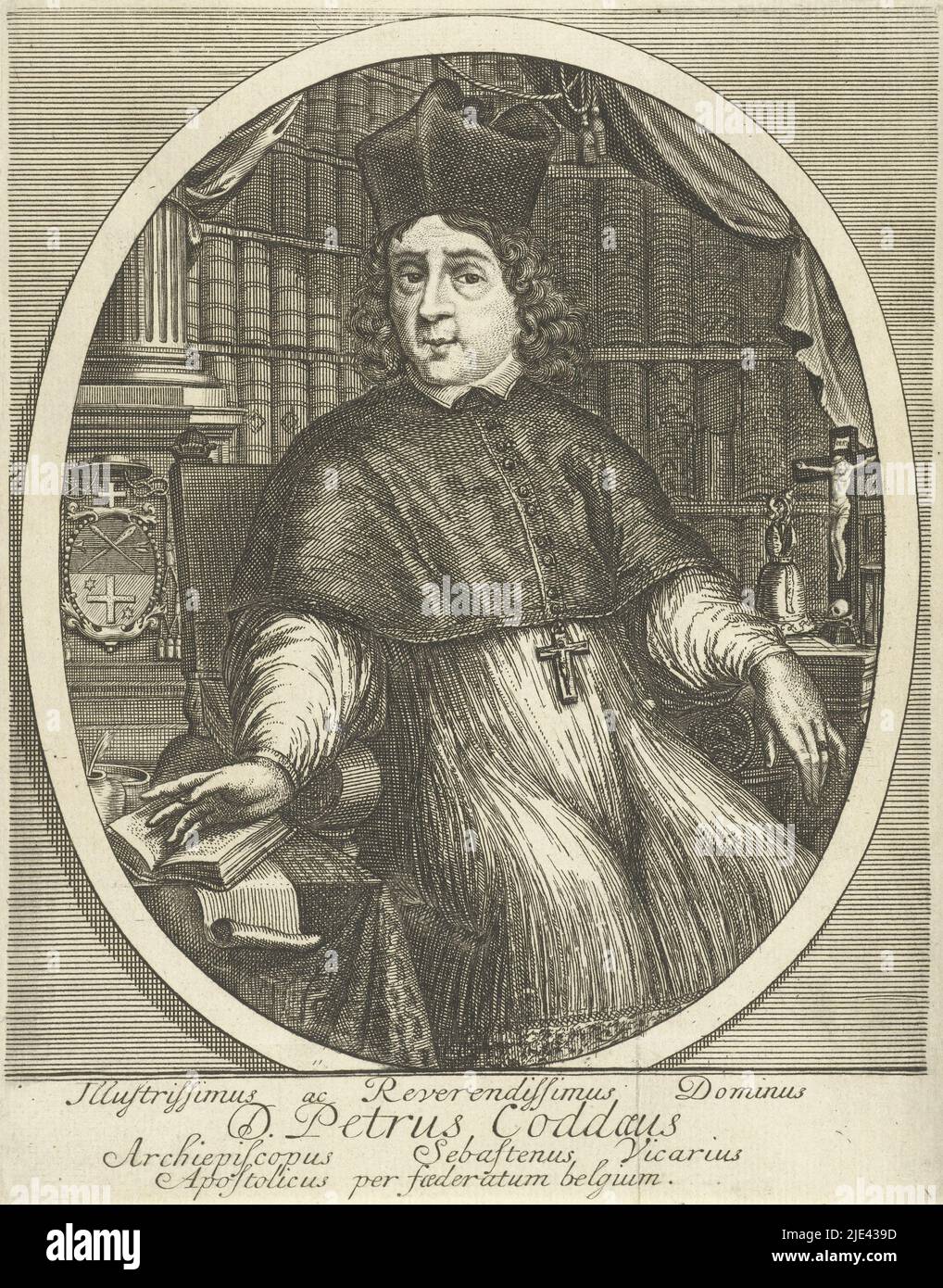 Portrait of Apostolic Vicar Petrus Codde, François van Bleyswijck, 1681 ...