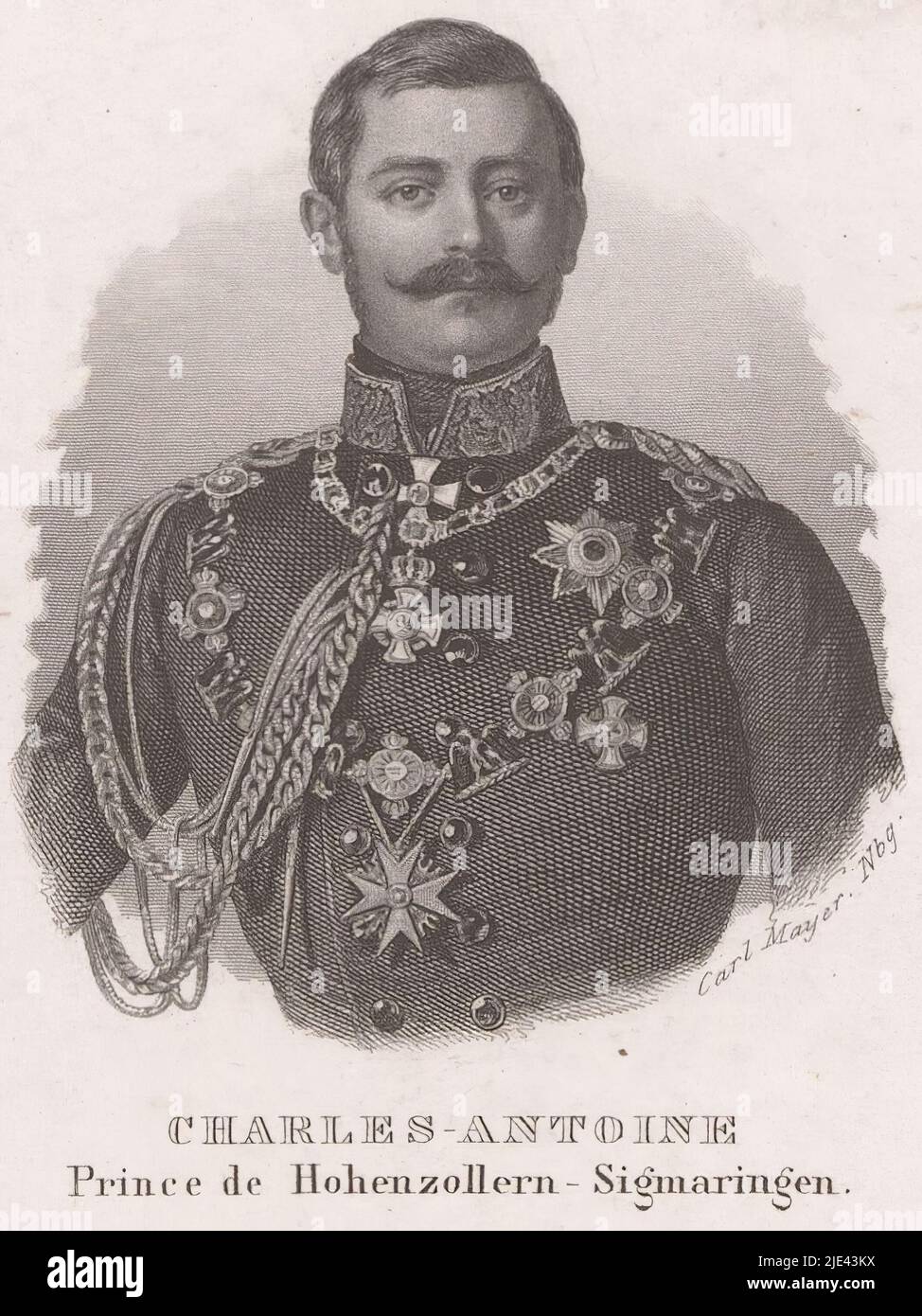 Portrait of Charles Anton of Hohenzollern-Sigmaringen, Carl Mayer, 1811 ...