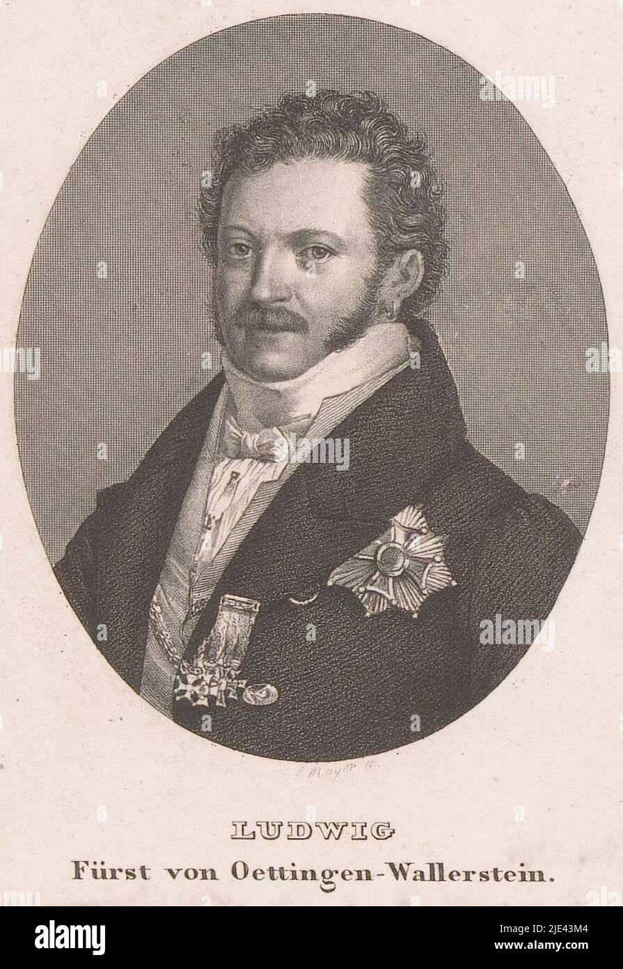 Portrait of Ludwig, Fürst von Oettingen-Wallerstein, Carl Mayer, 1808 ...