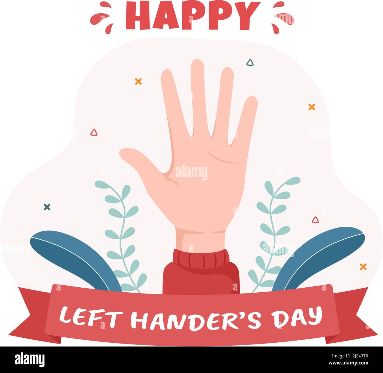 International Left Handers Day Celebration with her Left Hand Raised on ...