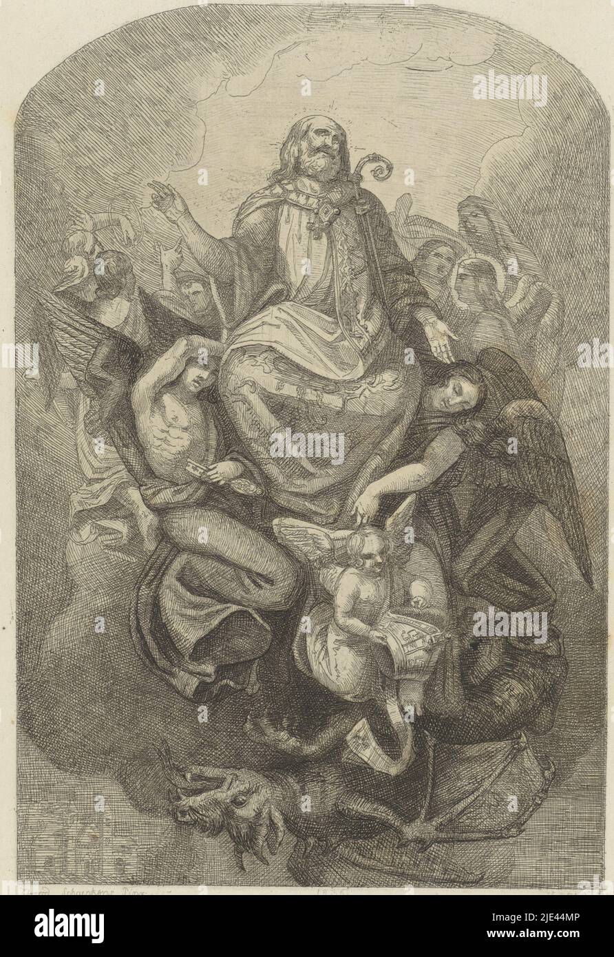 Saint Servatius of Maastricht carried to heaven by angels, Theodore ...