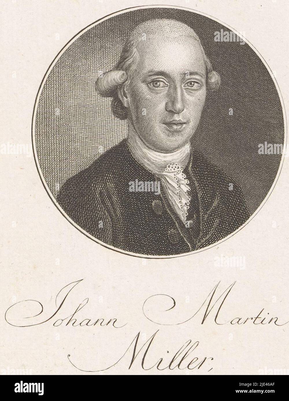 Portrait of Johann Martin Miller, Christoph Wilhelm Bock, 1793, print ...