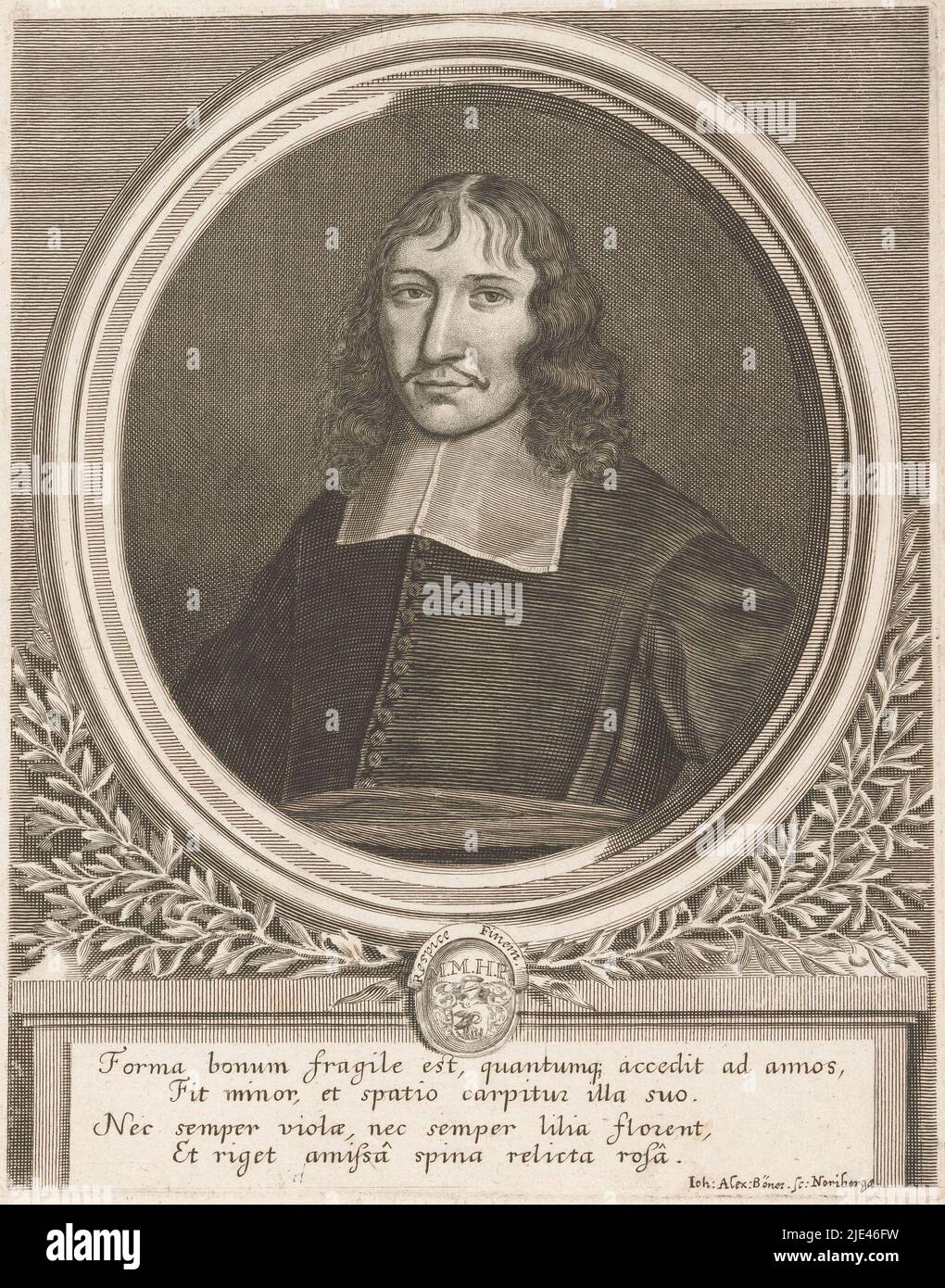 Portrait of a man, possibly Michael Hutter, Johann Alexander Böner ...