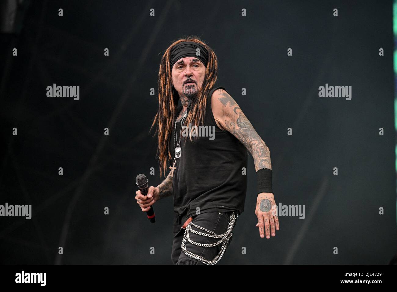 Ministry performing live during day 5 of Hellfest Open Air Festival, in ...