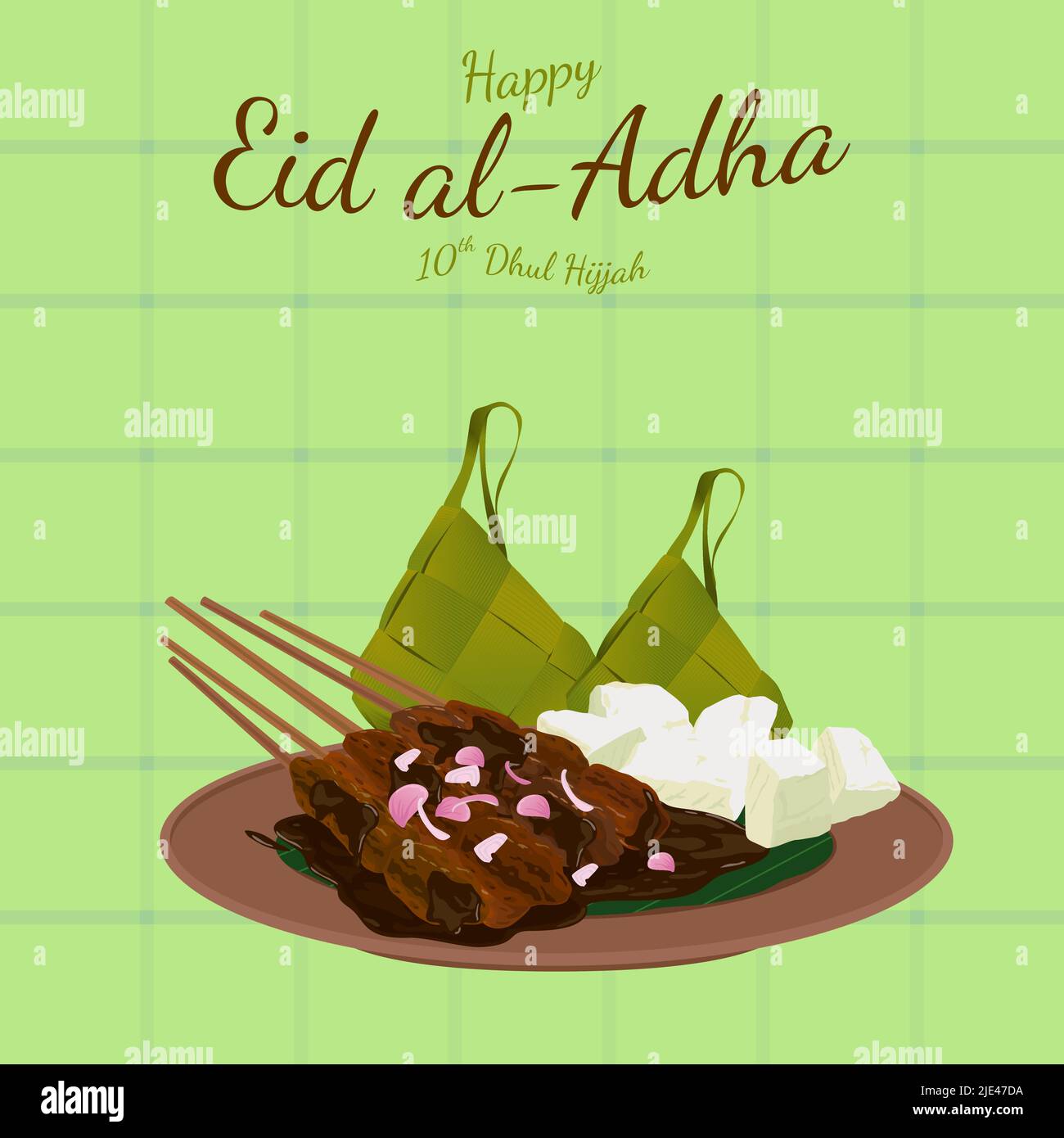 Happy Eid al-Adha. Iftar moslem food Stock Vector Image & Art - Alamy