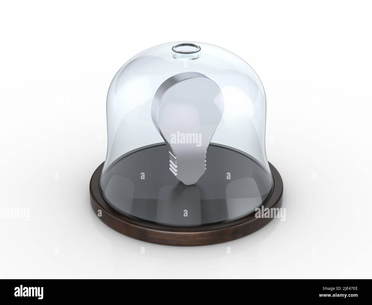 Bulb symbol under the dome on a white background. 3d illustration Stock ...