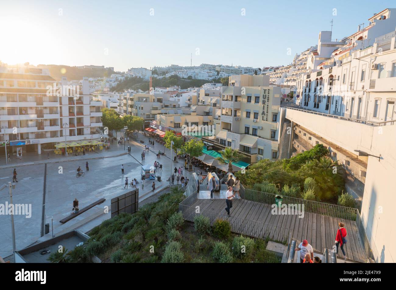 Albufeira, Portugal. 2022 May 12 . Panorama in the tourist care of ...