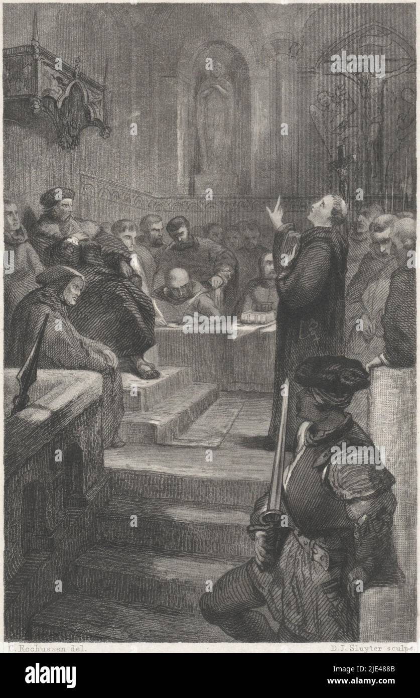 Plea of a Monk, Dirk Jurriaan Sluyter, after Charles Rochussen, 1826 ...