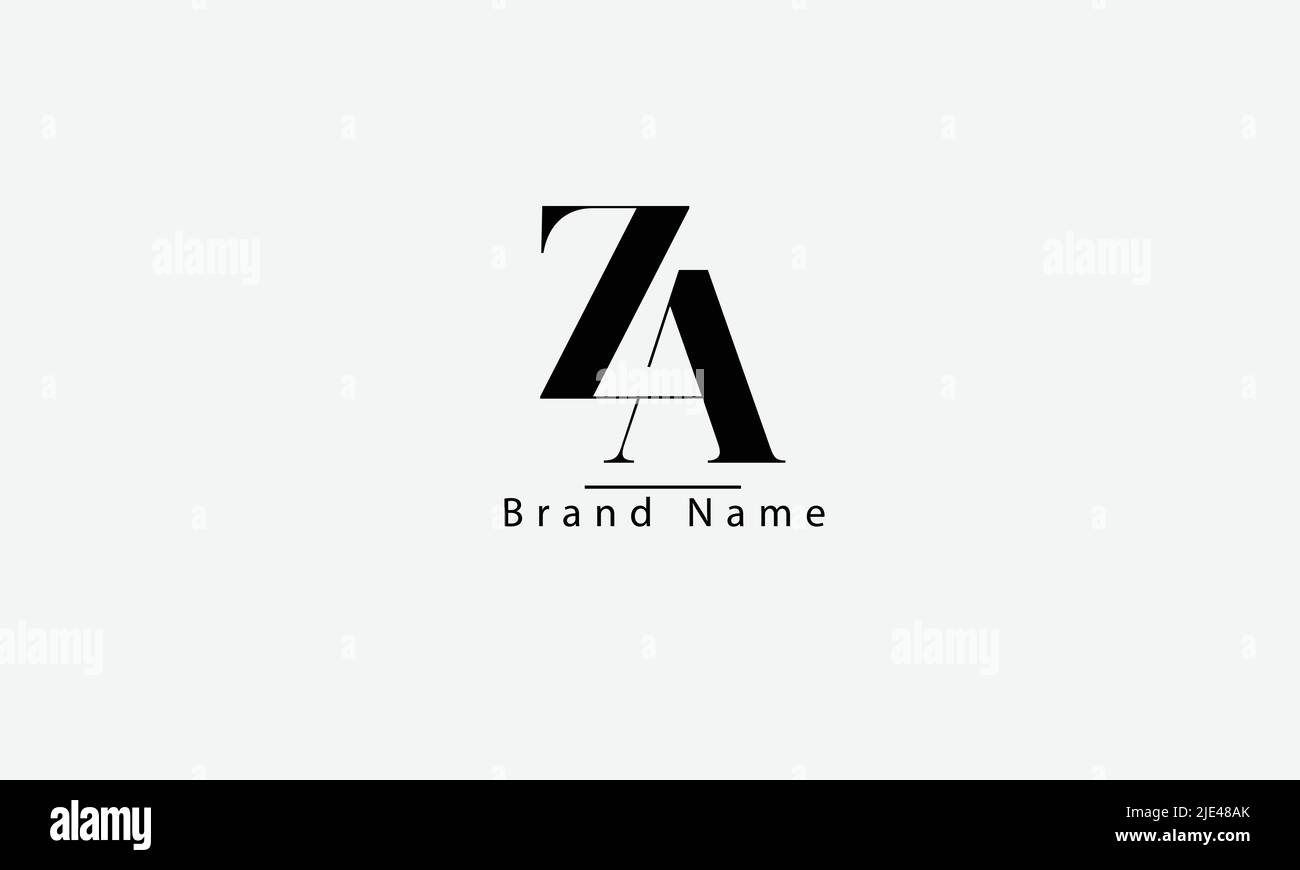 Alphabet letters Initials Monogram logo ZA AZ Z A Stock Vector Image ...