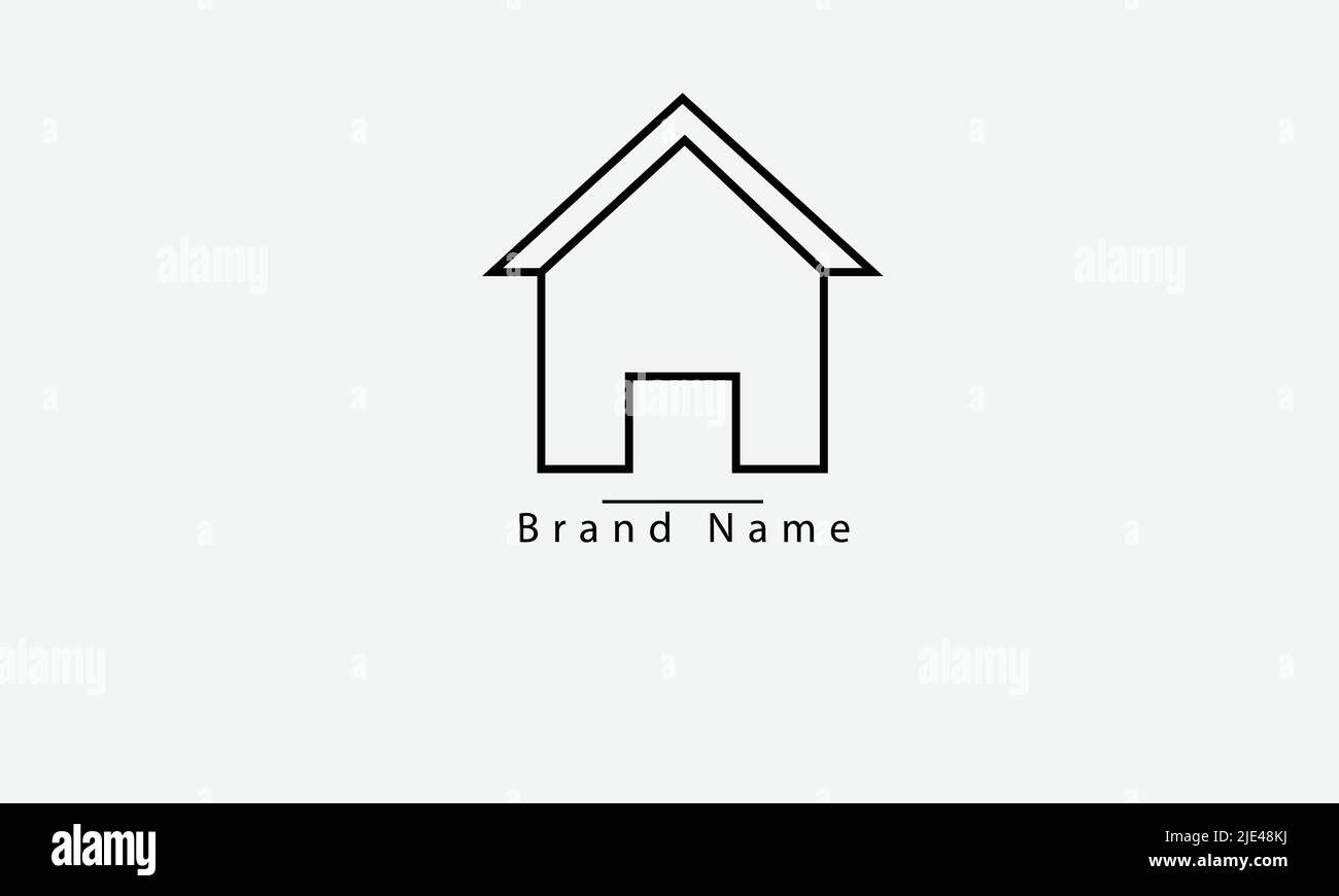 Modern home design logo Black and White Stock Photos & Images - Alamy