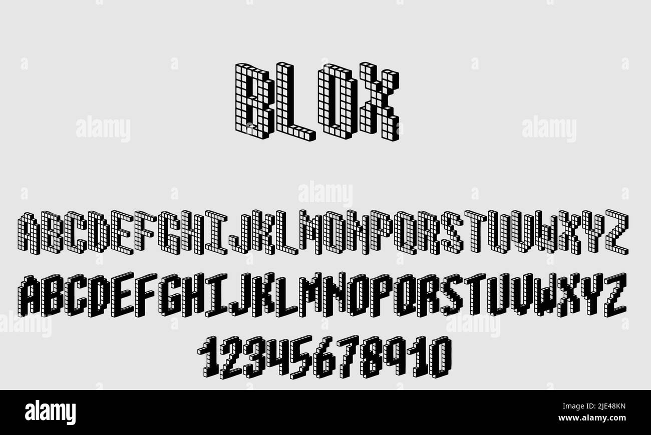Blox font vector logo design Stock Vector Image & Art - Alamy
