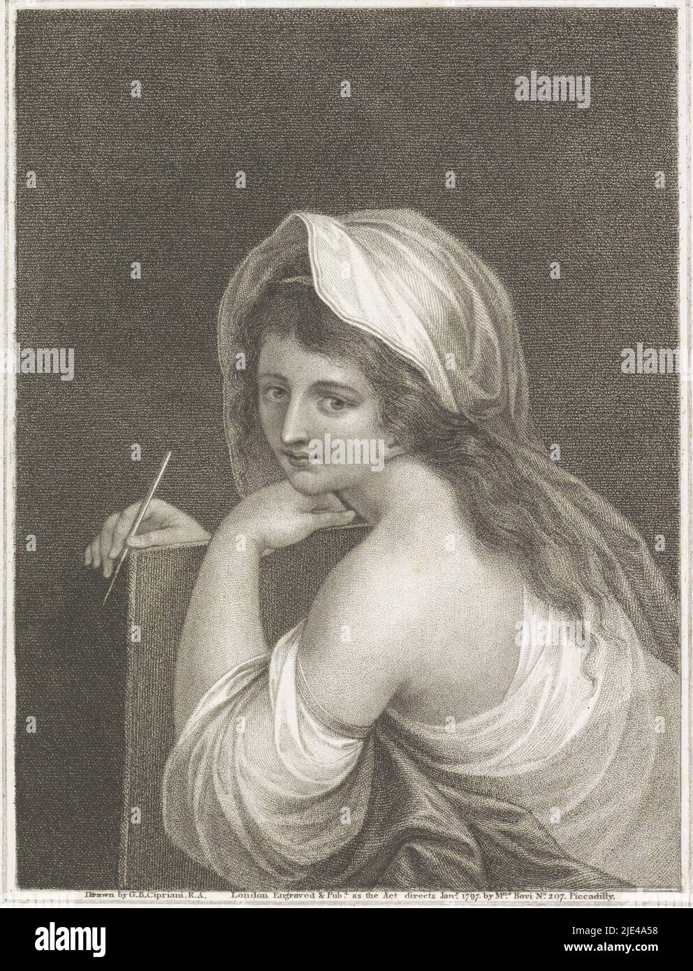 Personification of painting, Marino Bovi, after Giovanni Battista ...