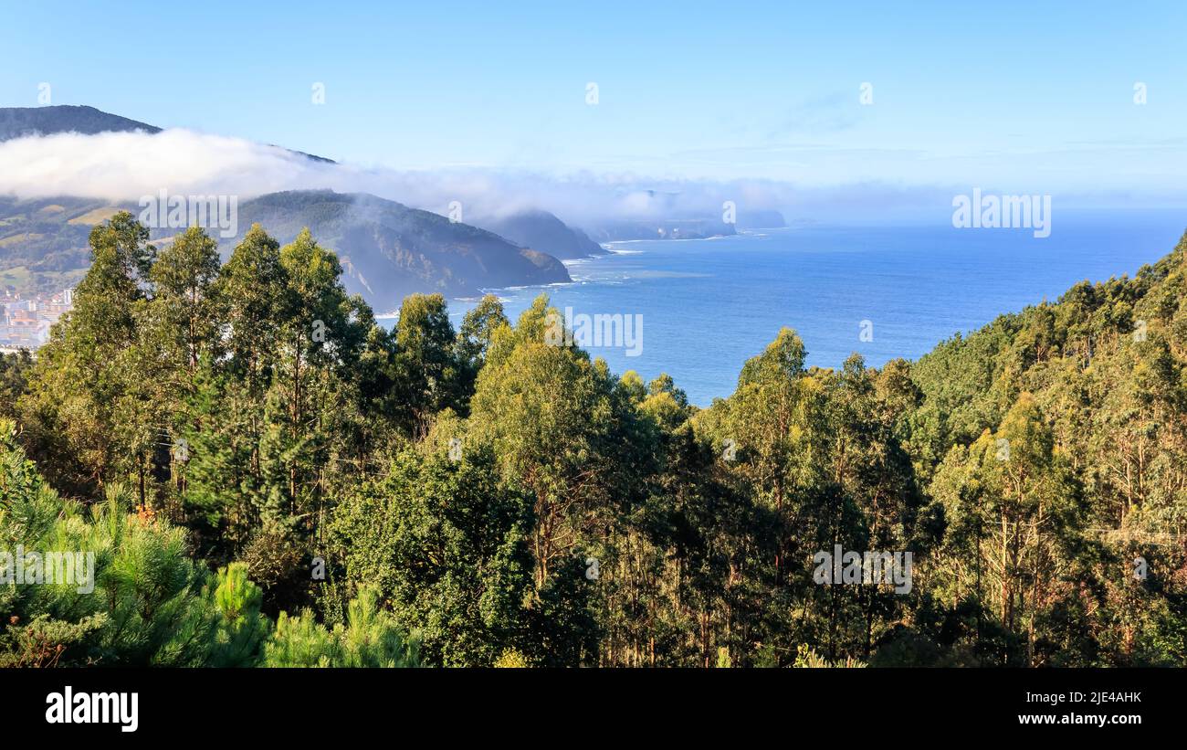 Panorama of the north coast of Spain in the Basque Country Stock Photo ...