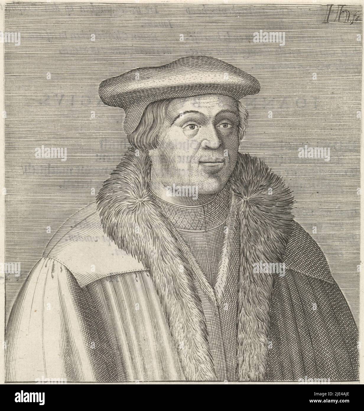 Portrait of Justus Jonas, Hendrick Hondius (I), 1599, Bust to the right ...