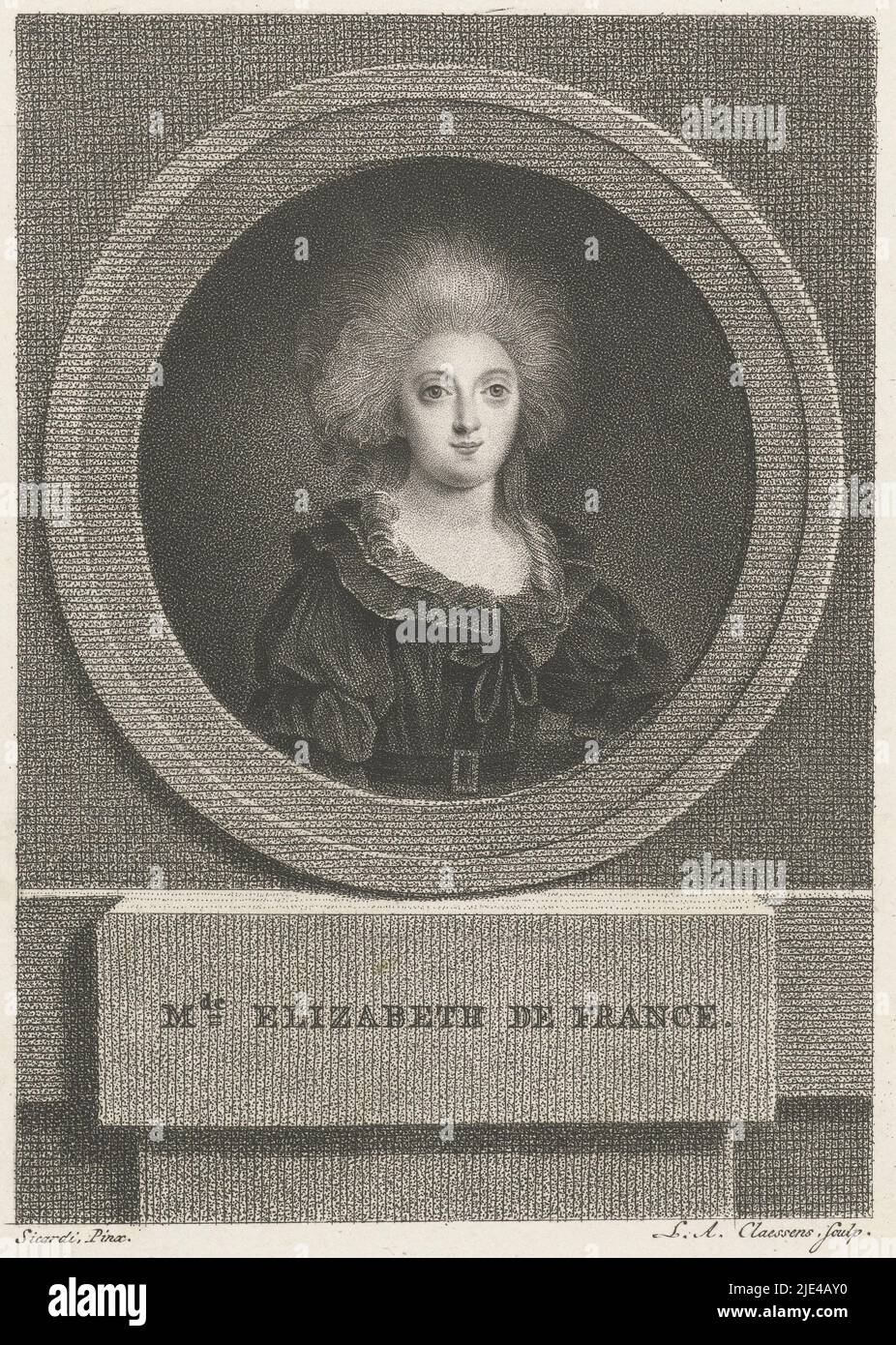 Portrait of elisabeth philippine marie helene de france hi-res stock ...