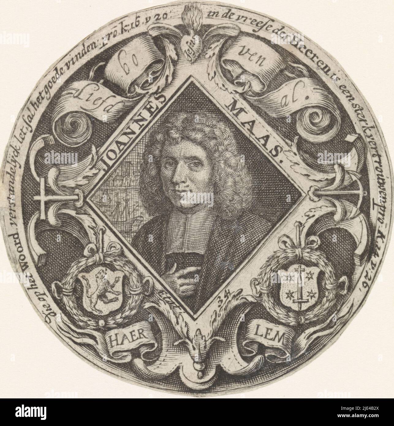 Portrait of Johannes Maas, Jacob Matham, after Karel van Mander (I ...