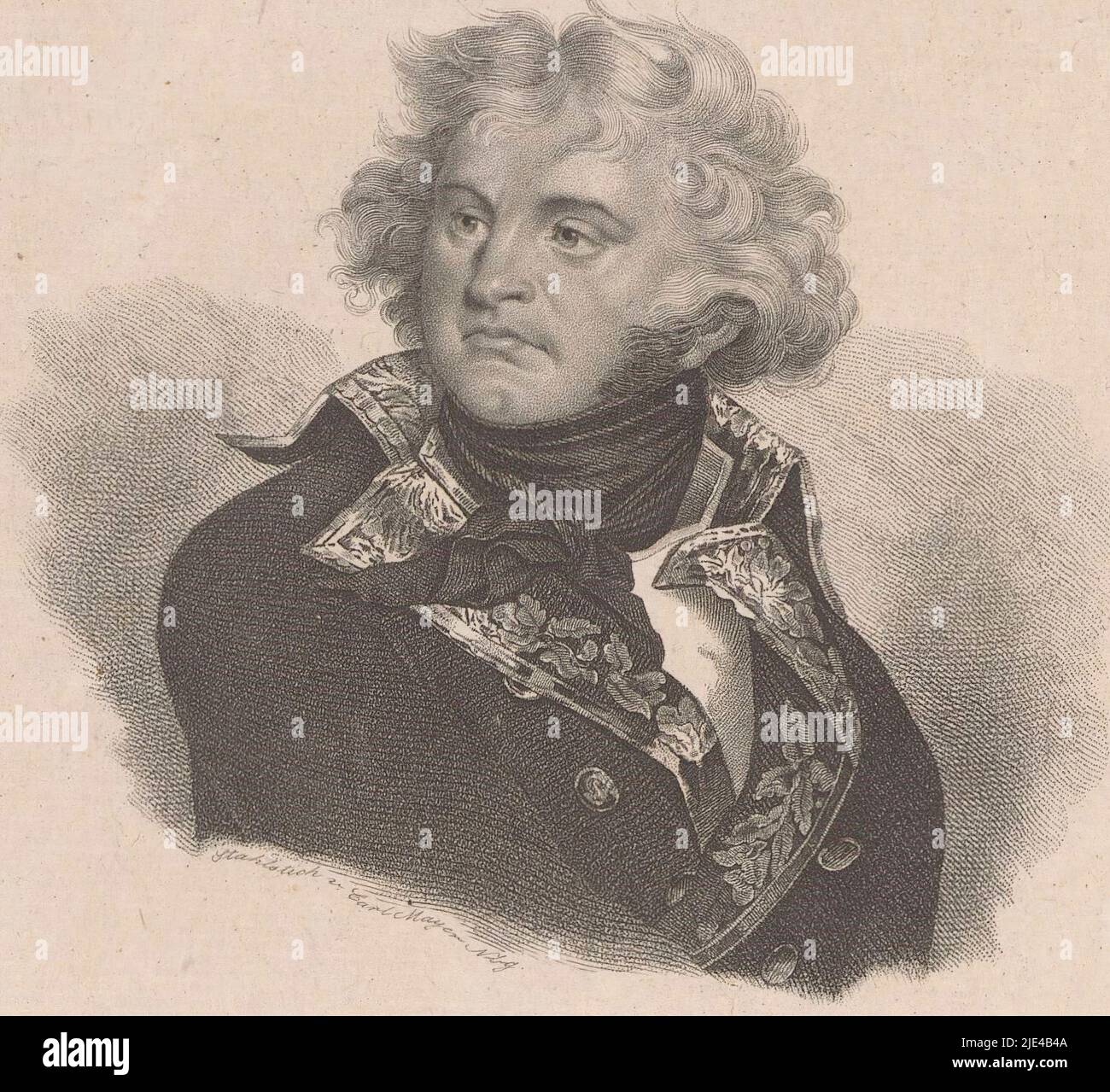 Portrait of Jean-Baptiste Kléber, Carl Mayer, 1808 - 1868, print maker ...