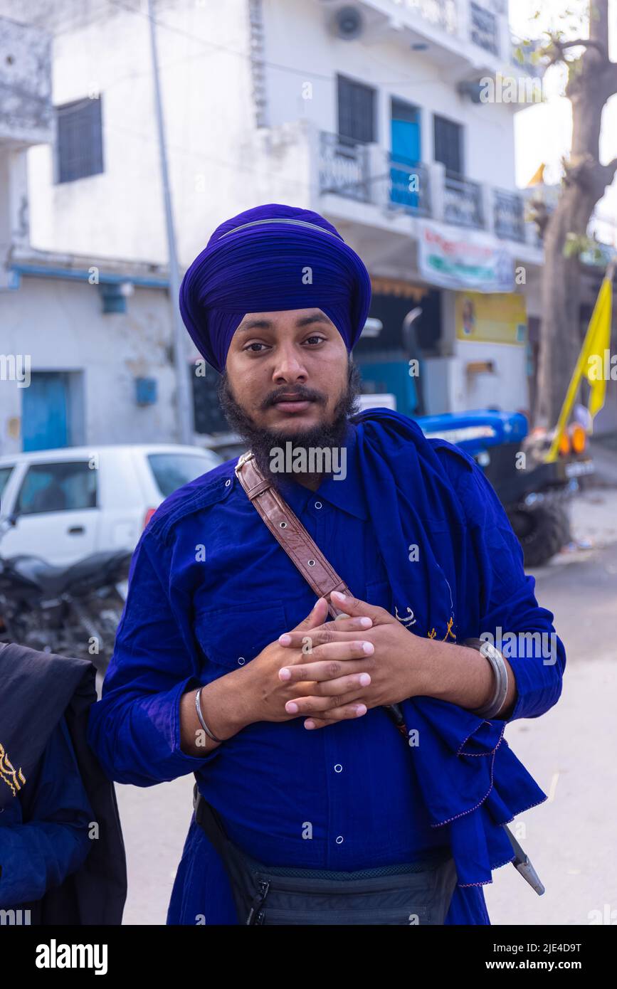 Anandpur Sahib, Punjab, India - March 2022: Portrait of sikh male ...