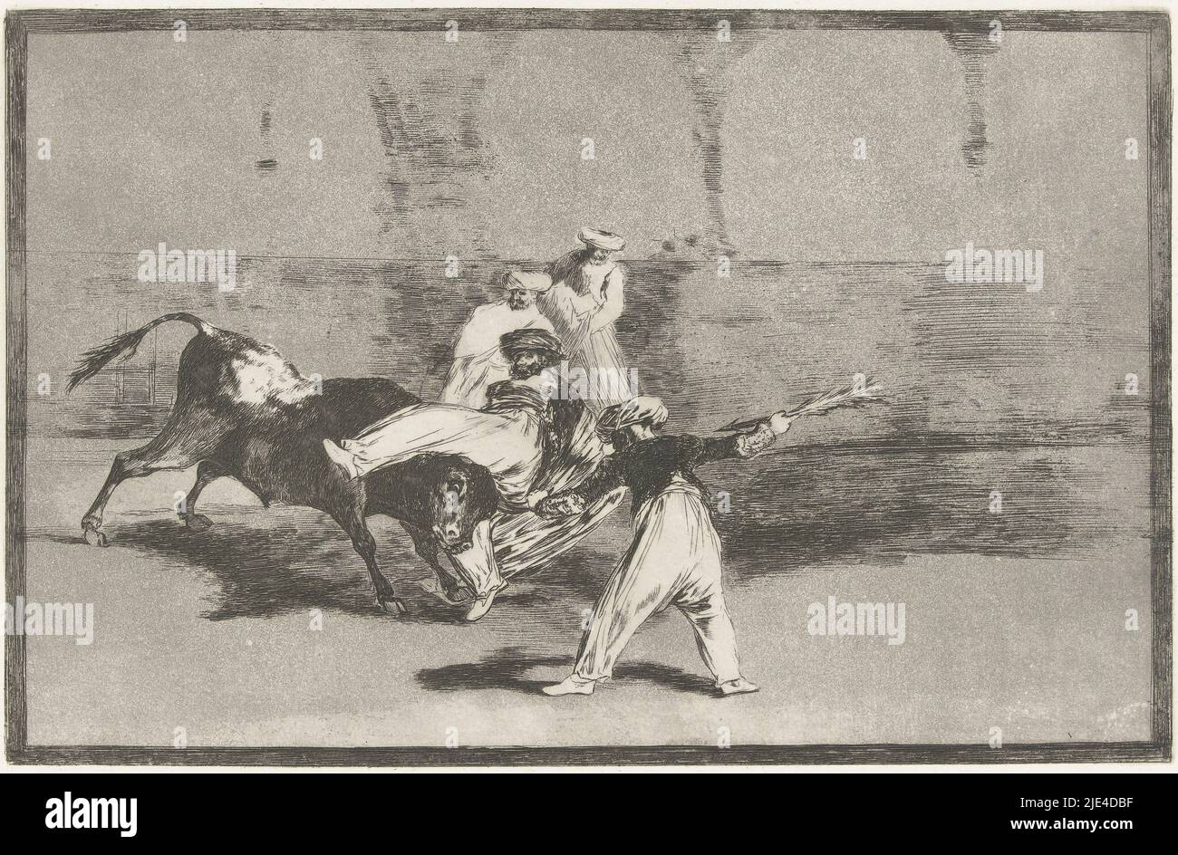 Bull is seized by bullfighters, Francisco de Goya, 1811 - 1816, A ...