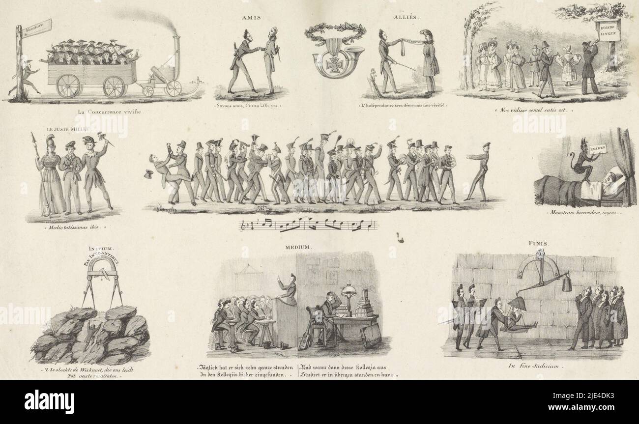 Cartoon from Utrecht student almanac, 1833, anonymous, 1833, Cartoon ...