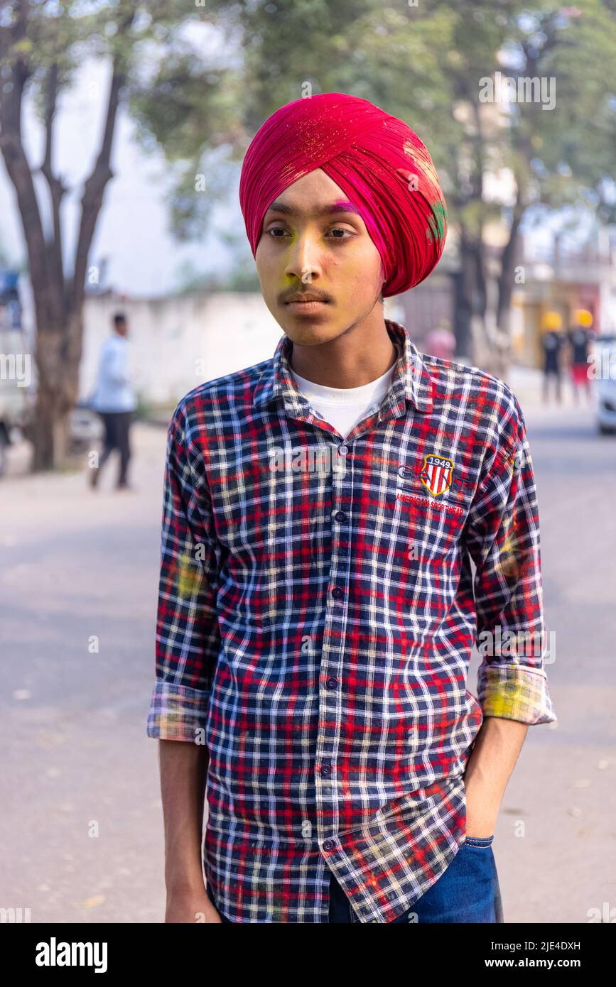 Anandpur Sahib, Punjab, India - March 2022: Portrait of sikh male ...