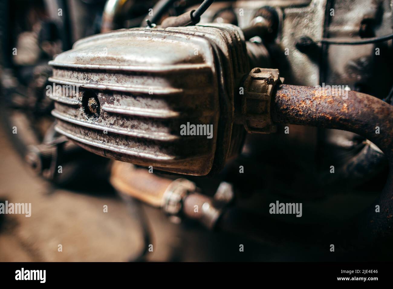 old motor of the motorcycle Stock Photo - Alamy