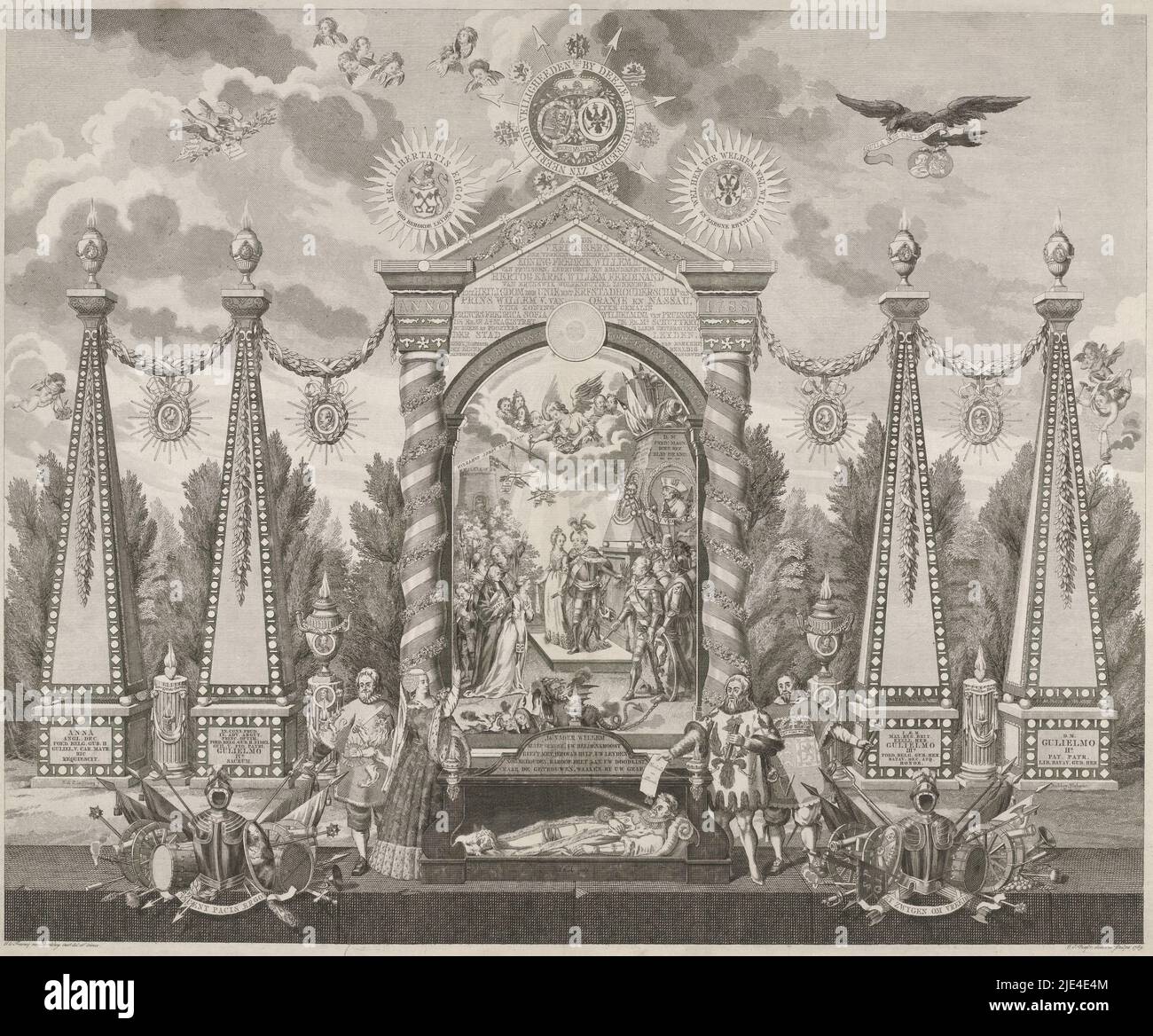 Allegory in honor of Frederick William II, King of Prussia, for his ...