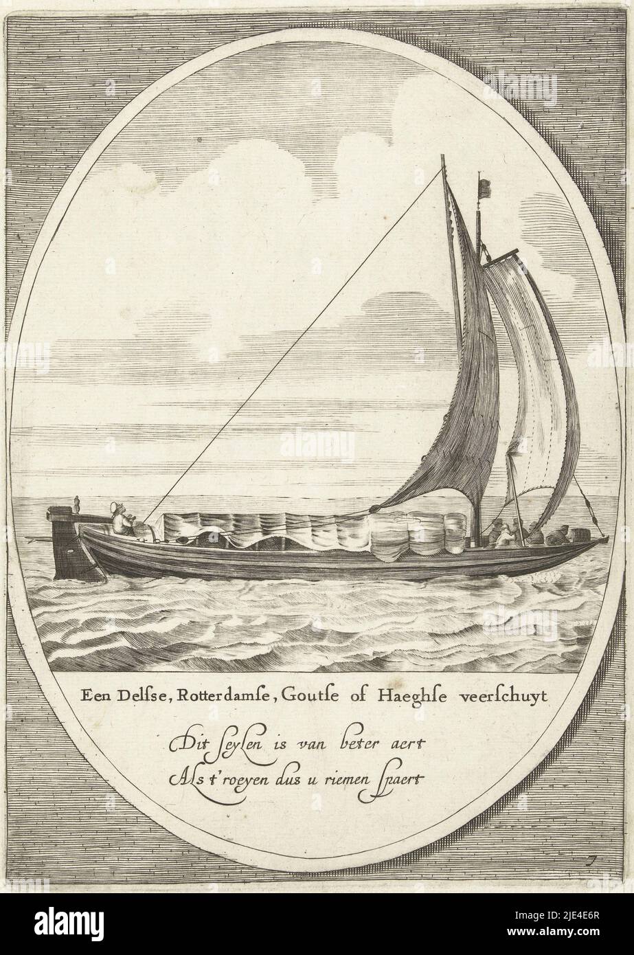 A ferry barge, 1642, Dirk Eversen Lons, 1642, A ferry barge as used in ...