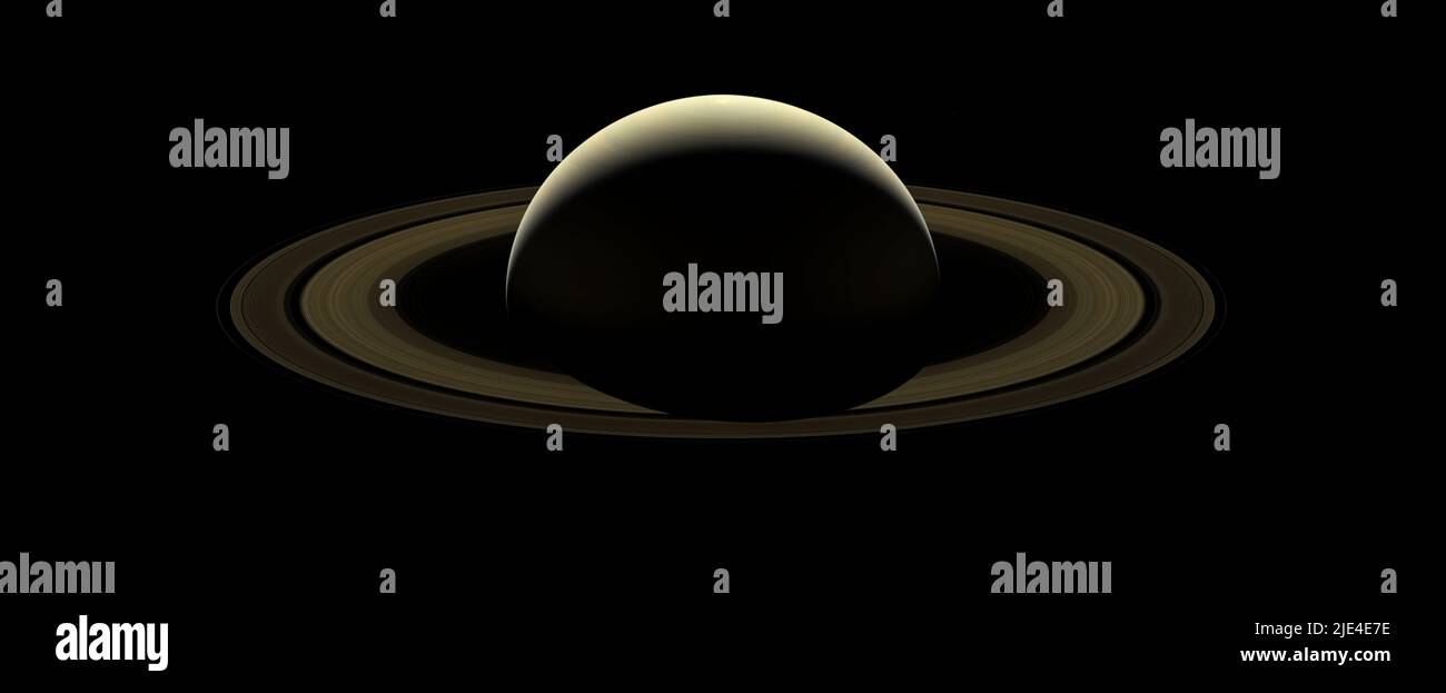 Planet Saturn and his spectacular rings. Elements of this image were ...