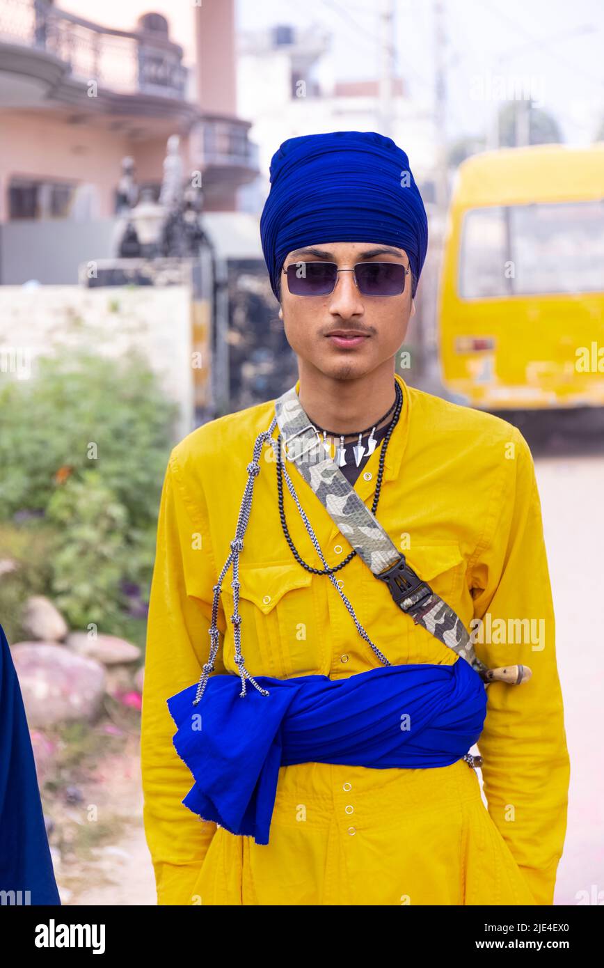 Anandpur Sahib, Punjab, India - March 2022: Portrait of sikh male ...