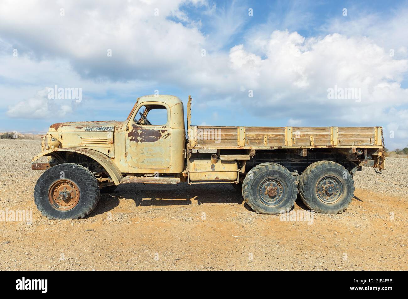 Old soviet car ZIL trophy captured in the desert war in Israel Stock ...