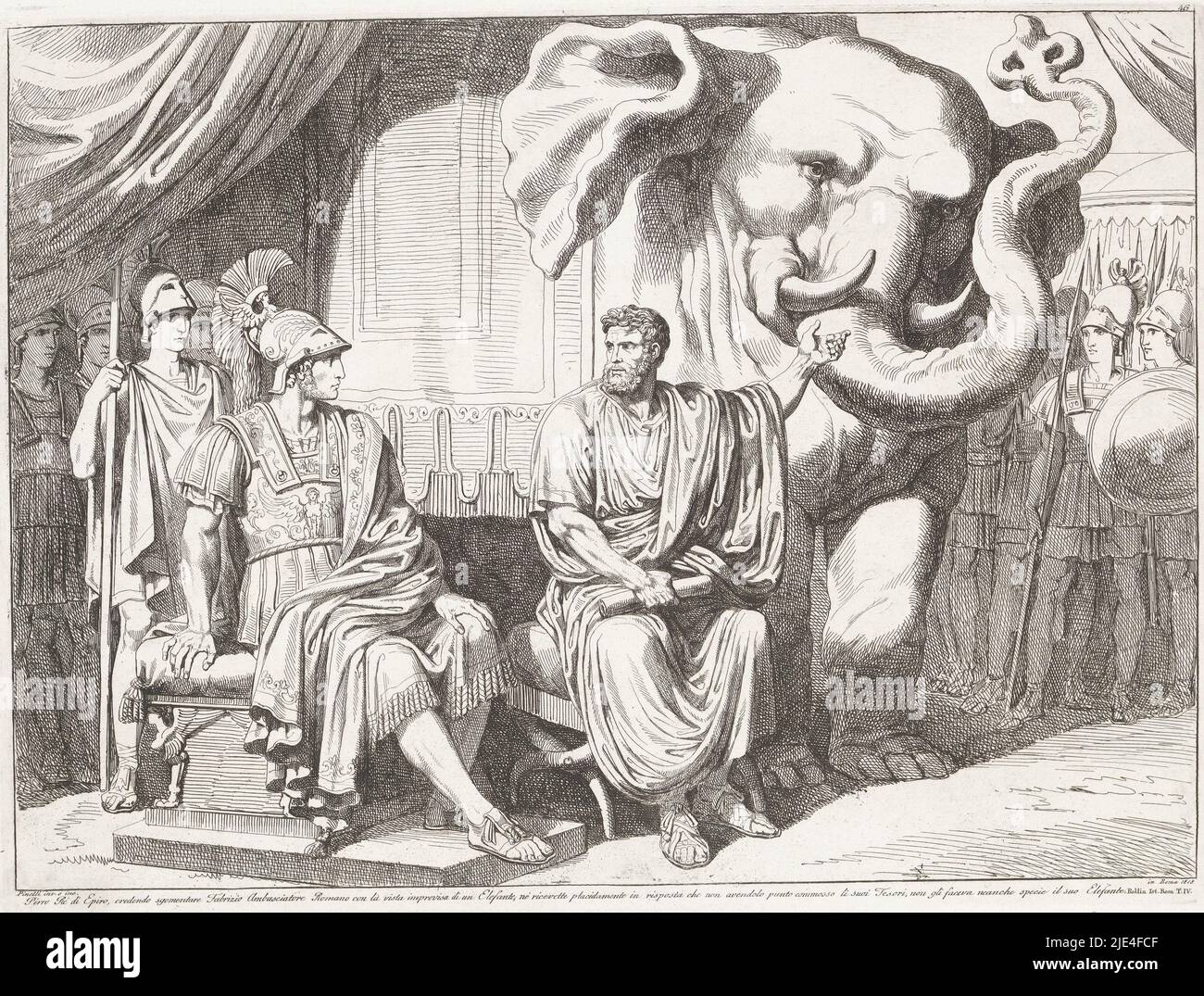 Pyrrhus of Epirus and Gaius Fabricius Luscinus, Bartolomeo Pinelli ...